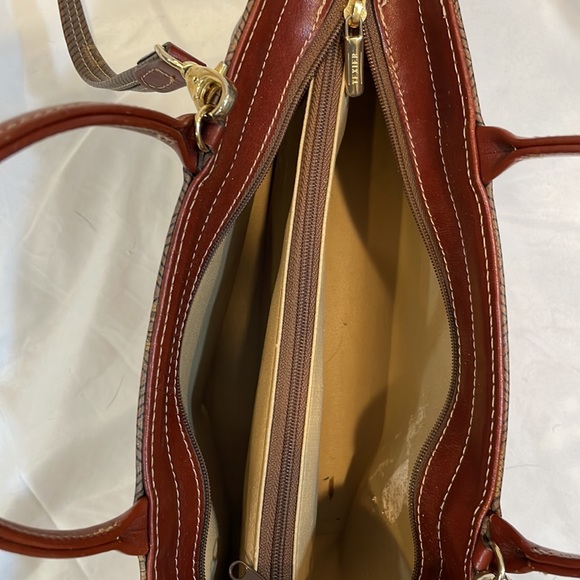 Texier | Bags | Vintage Texier Brown Leather Shoulder Or Arm Strap Logo ...